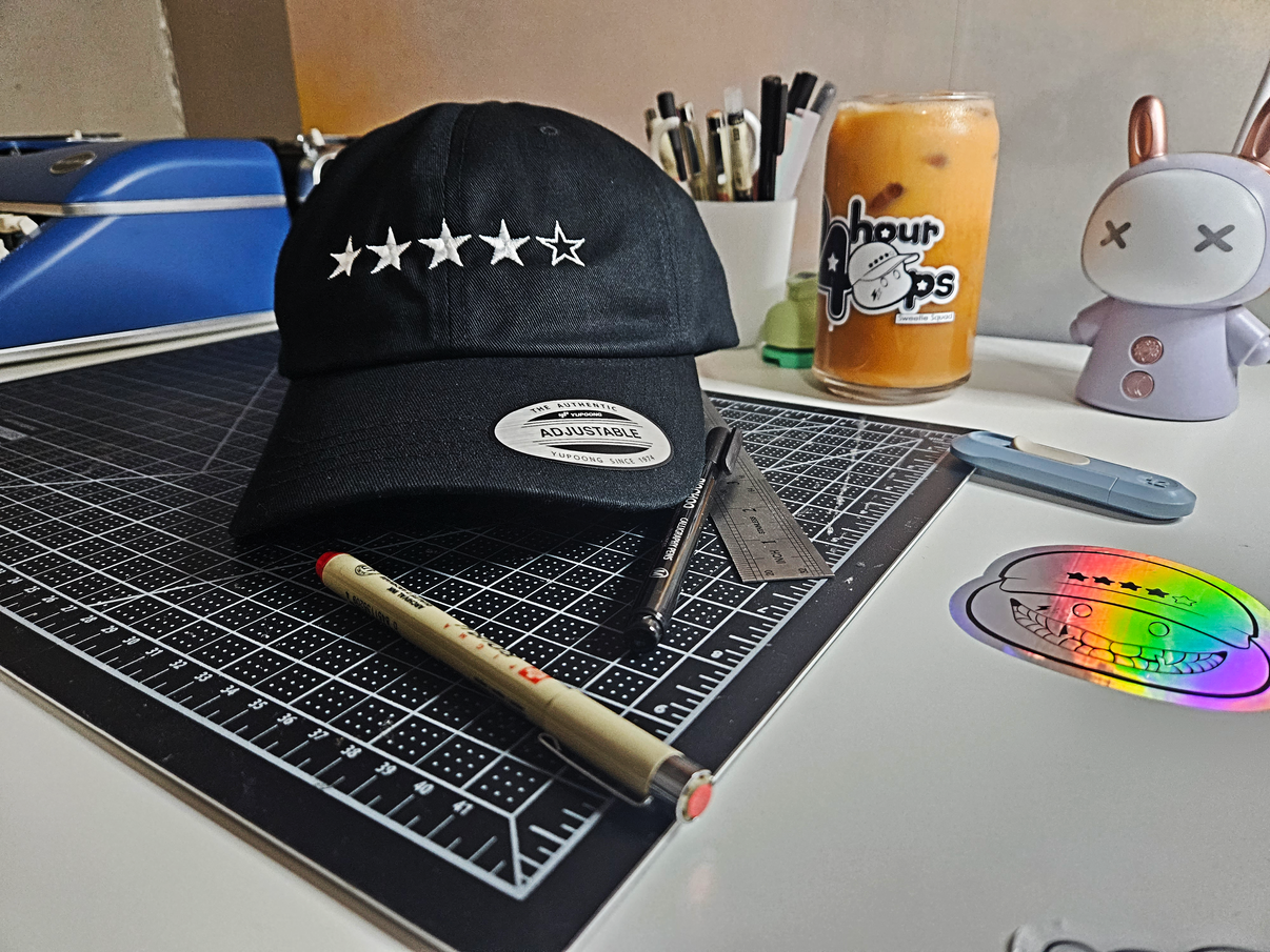 Metokur Hat 4/5 Stars - (All White Stars)